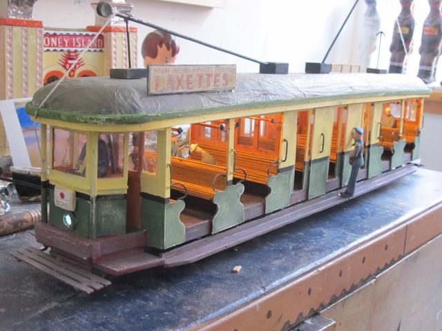Just in: Pictures of Peter Kingston's Toast-rack tram - ArtWriter.com.au